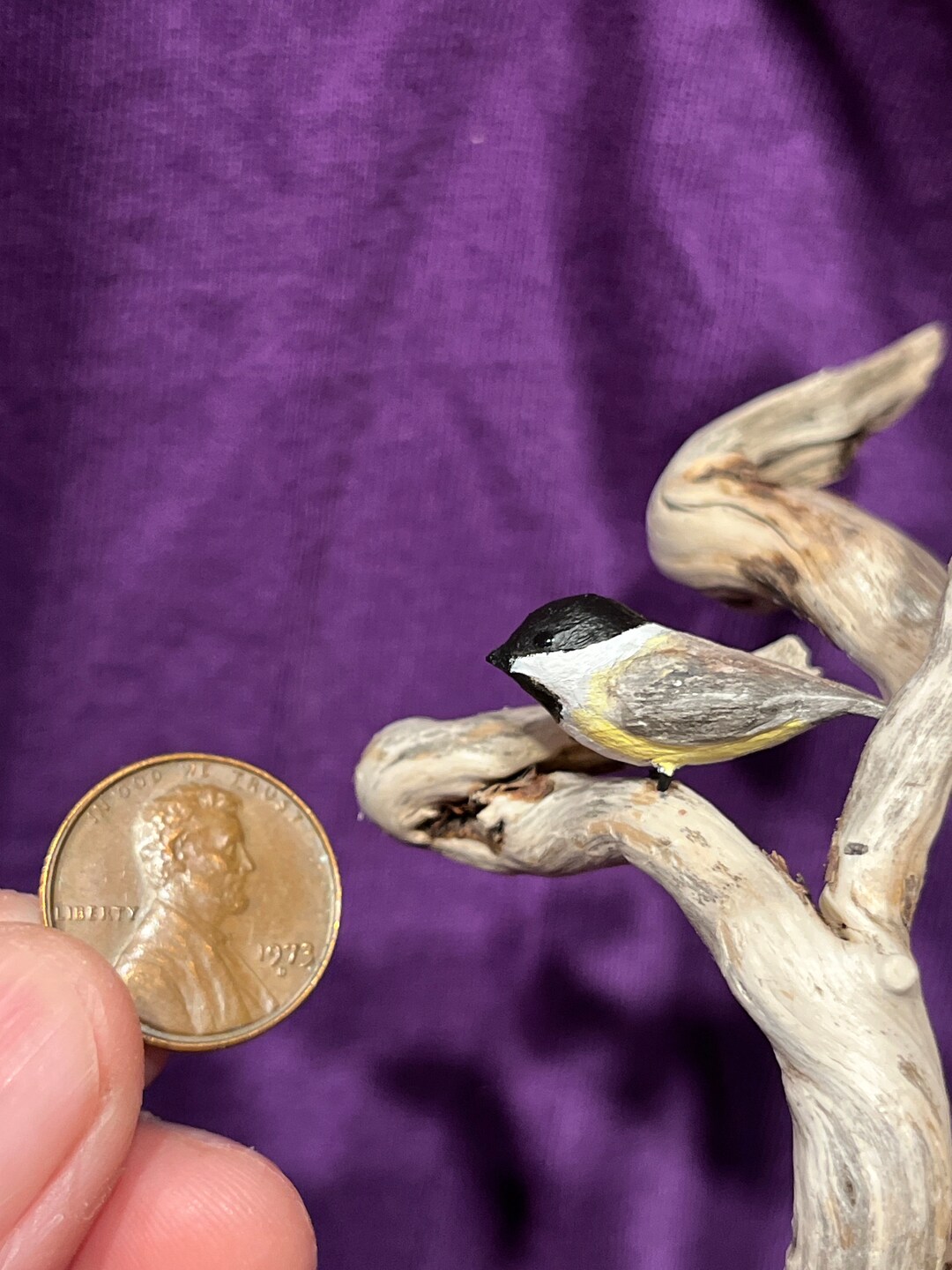 Miniature Chickadee Carving, Sitting in a Tree - Etsy