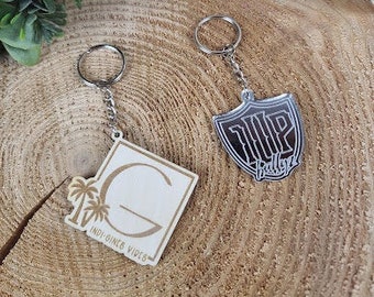 Custom Logo Keychain - Etsy