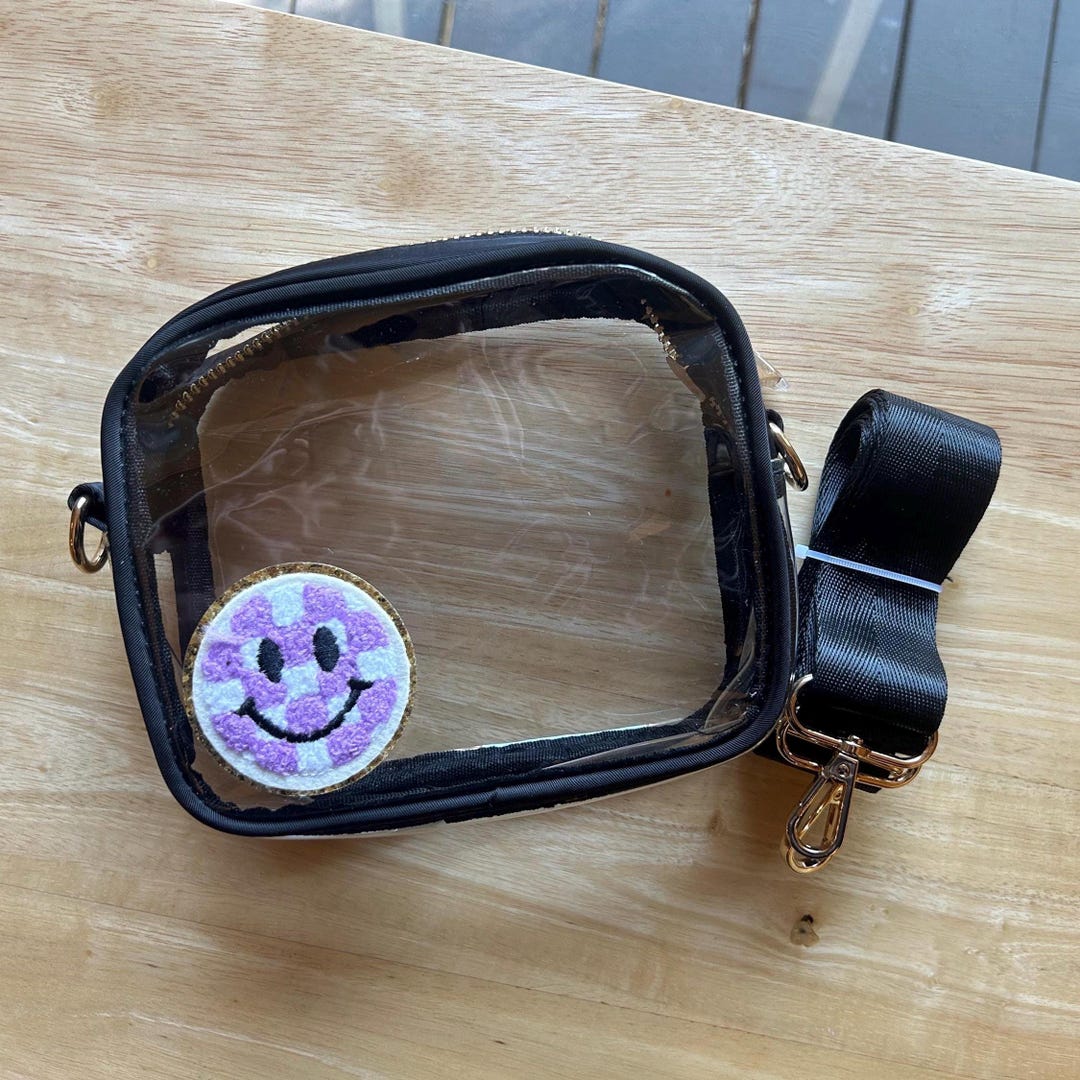 Purple Smiley Face Clear Crossbody for Stadiums or Concerts - Etsy