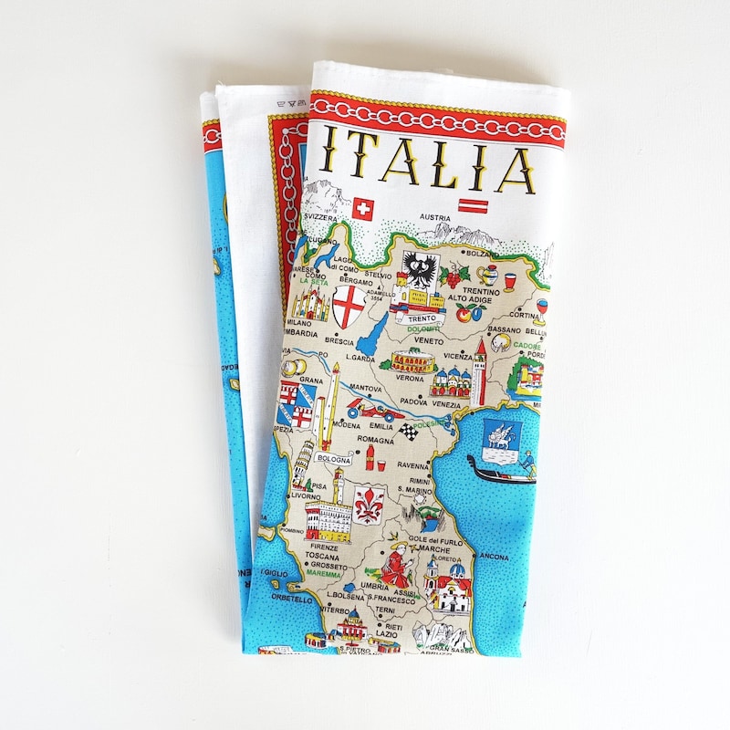 Map Tea Towel - Etsy