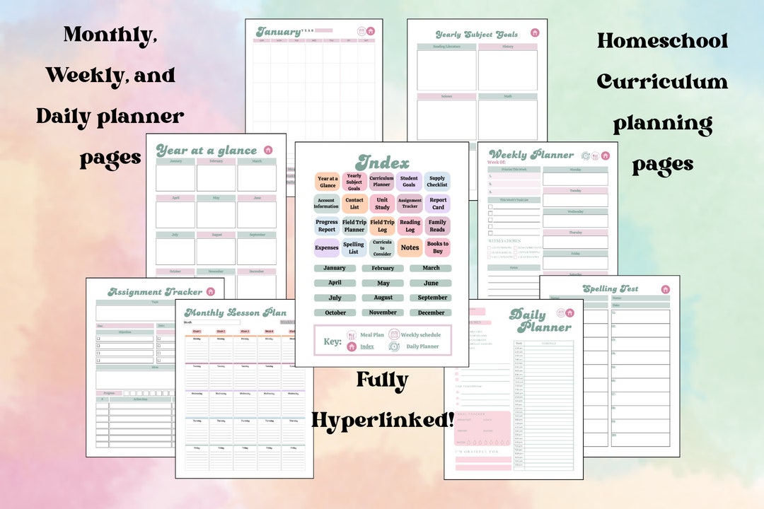 Printable Homeschool Planner Homeschool Digital Planner Goodnotes ...