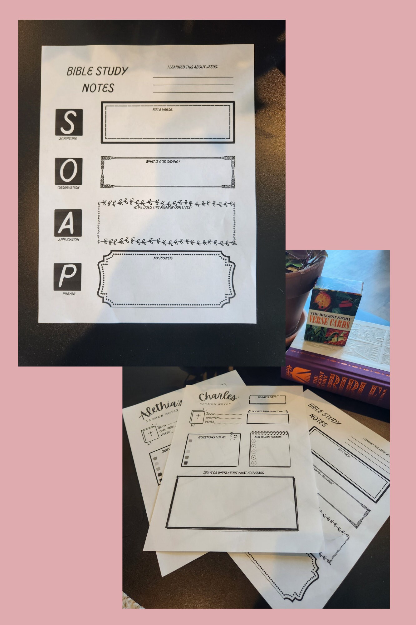 Sermon Notes for Kids Bible Study Journal for Children Printable Church ...