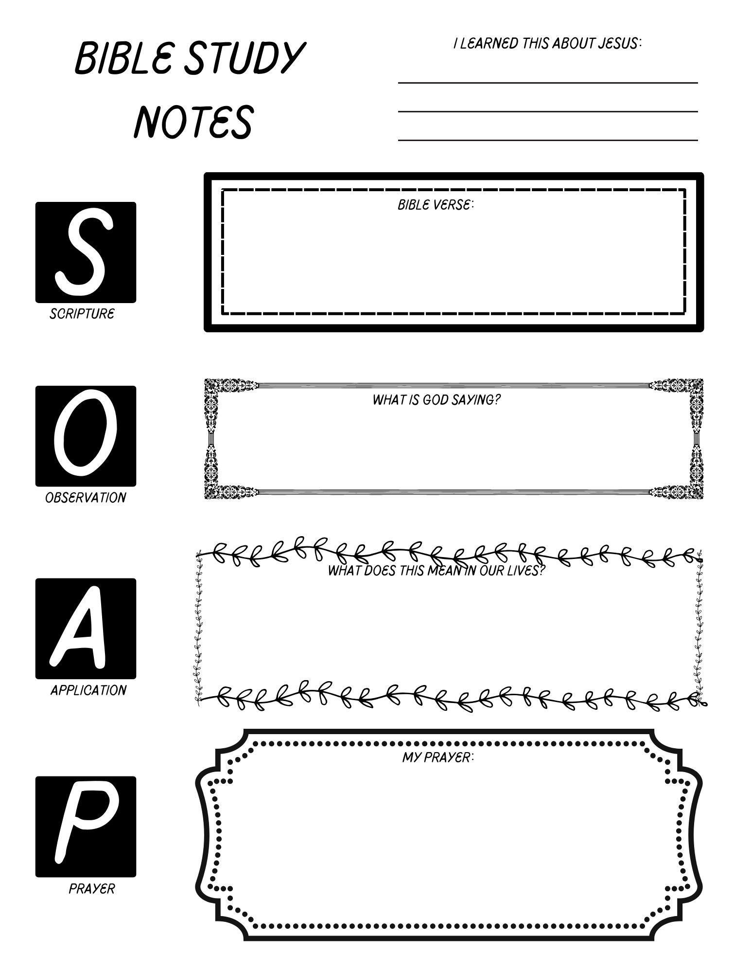 Sermon Notes for Kids Bible Study Journal for Children Printable Church ...