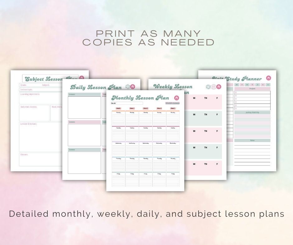 Printable Homeschool Planner Homeschool Digital Planner Goodnotes ...