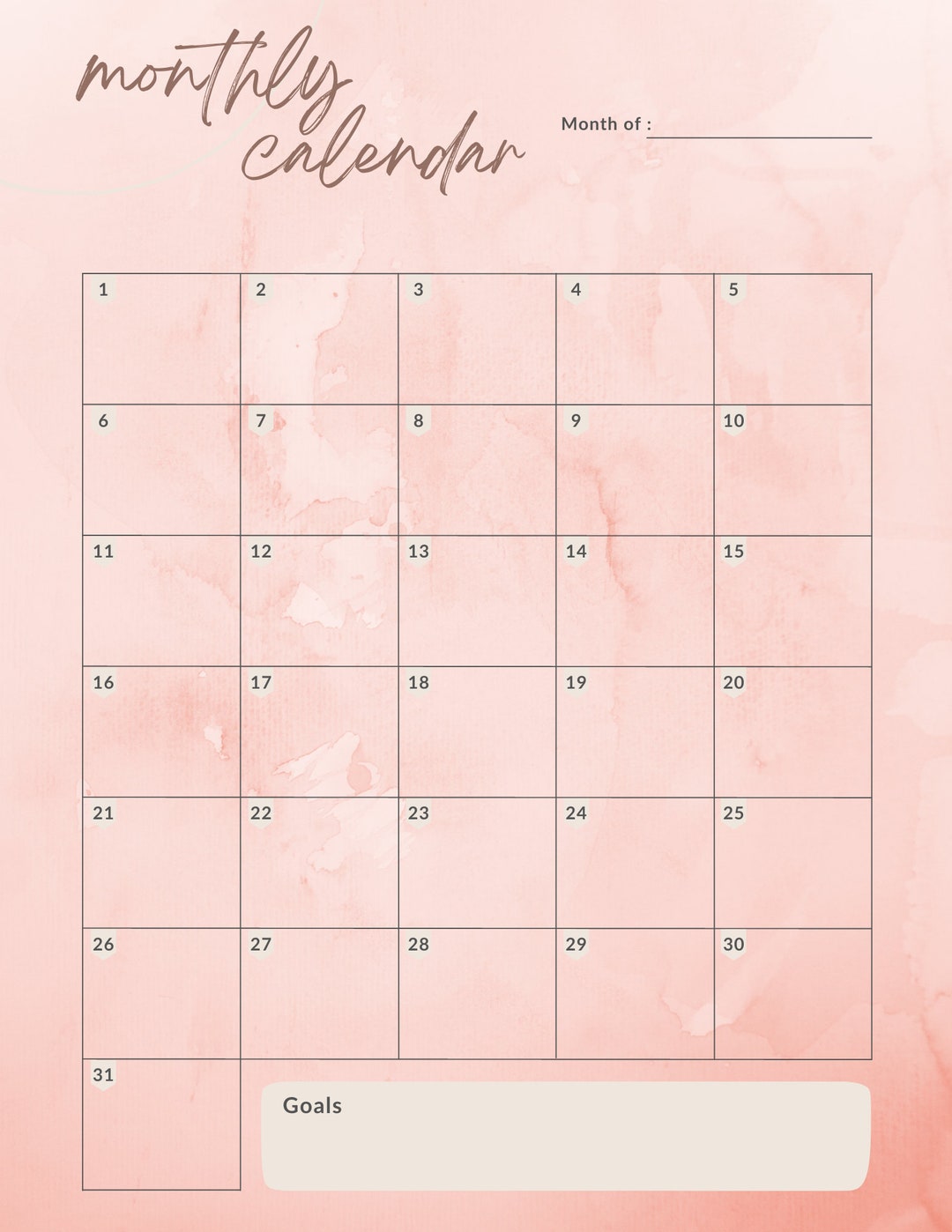 Minimalist Pink Digital Planner - Etsy