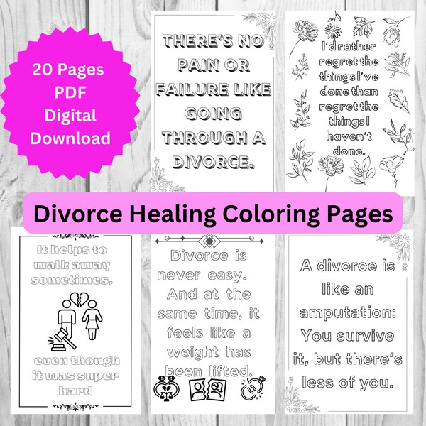 Divorce Coloring - Etsy