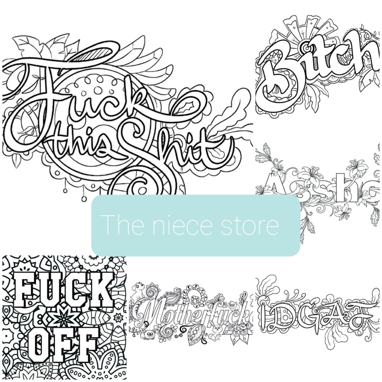 Adult 20 Coloring Pages Cursing and Swearing Pages for - Etsy