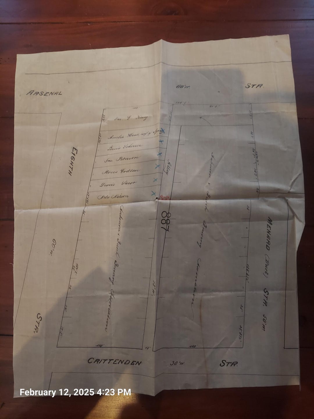 Anheuser Busch 1882 Letter and Drawing of Street Layout Contesting ...