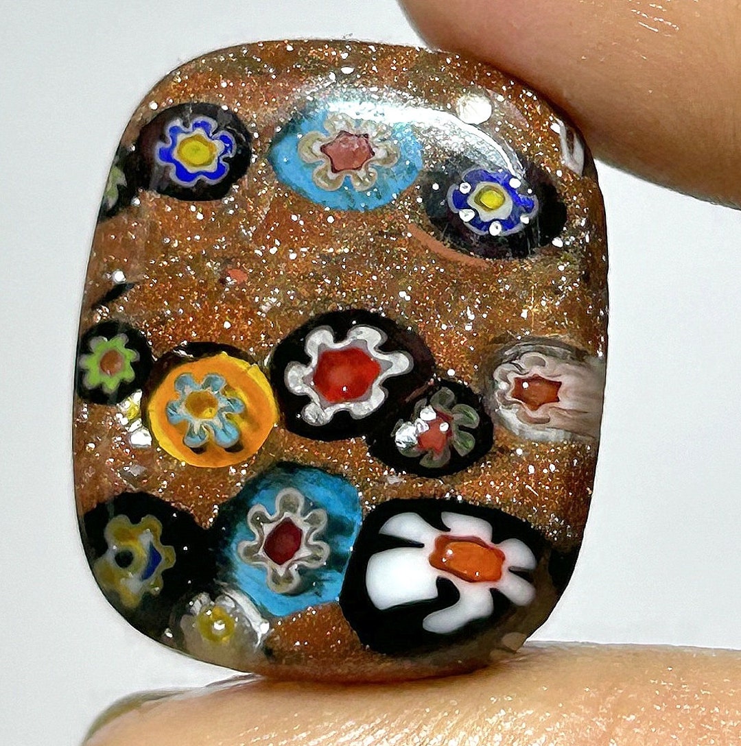 Multi Flower Obsidian - Cushion Shape Multi Flower Obsidian for Making ...