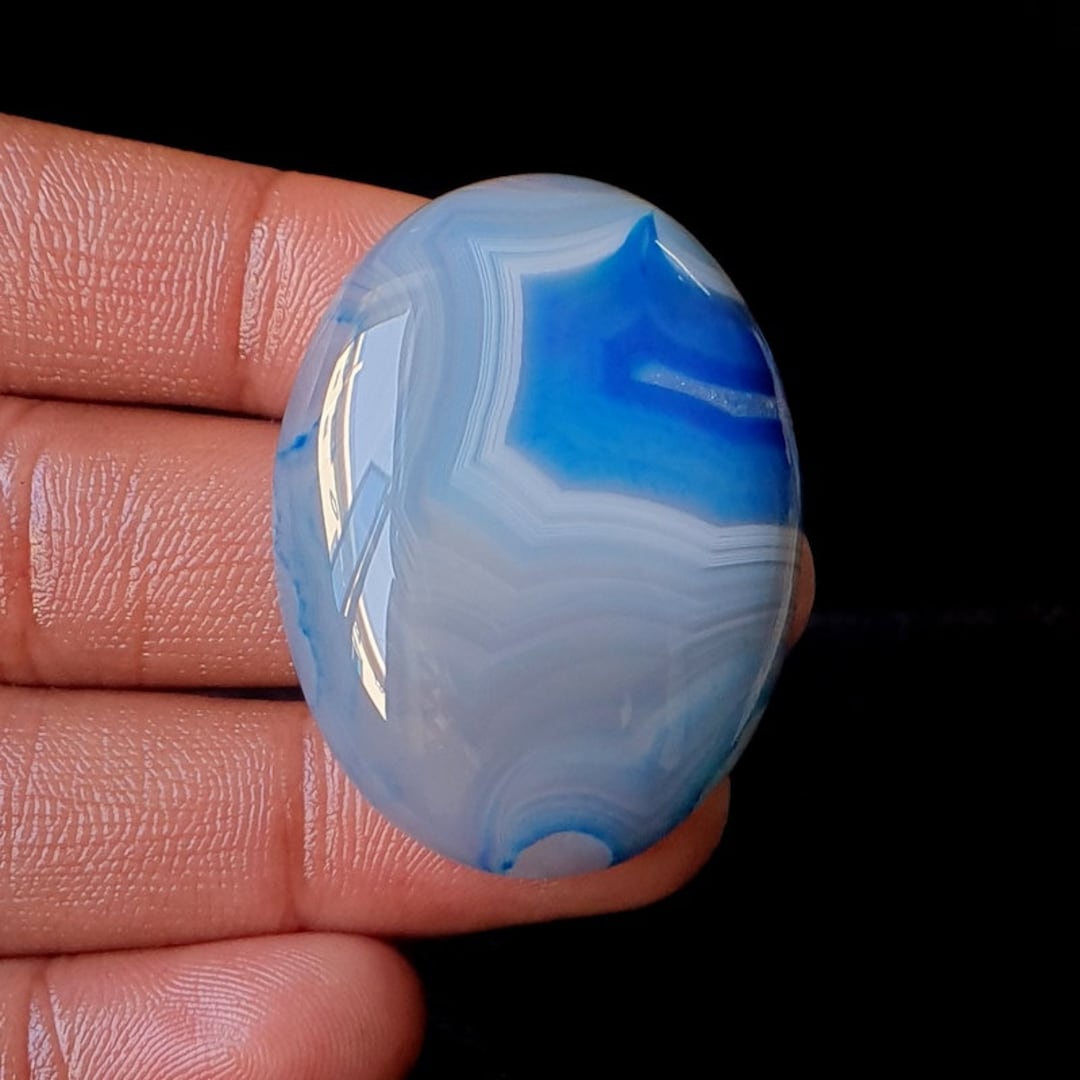 Irresistible Blue Banded Agate Blue Banded Agate Gemstone Blue Banded ...