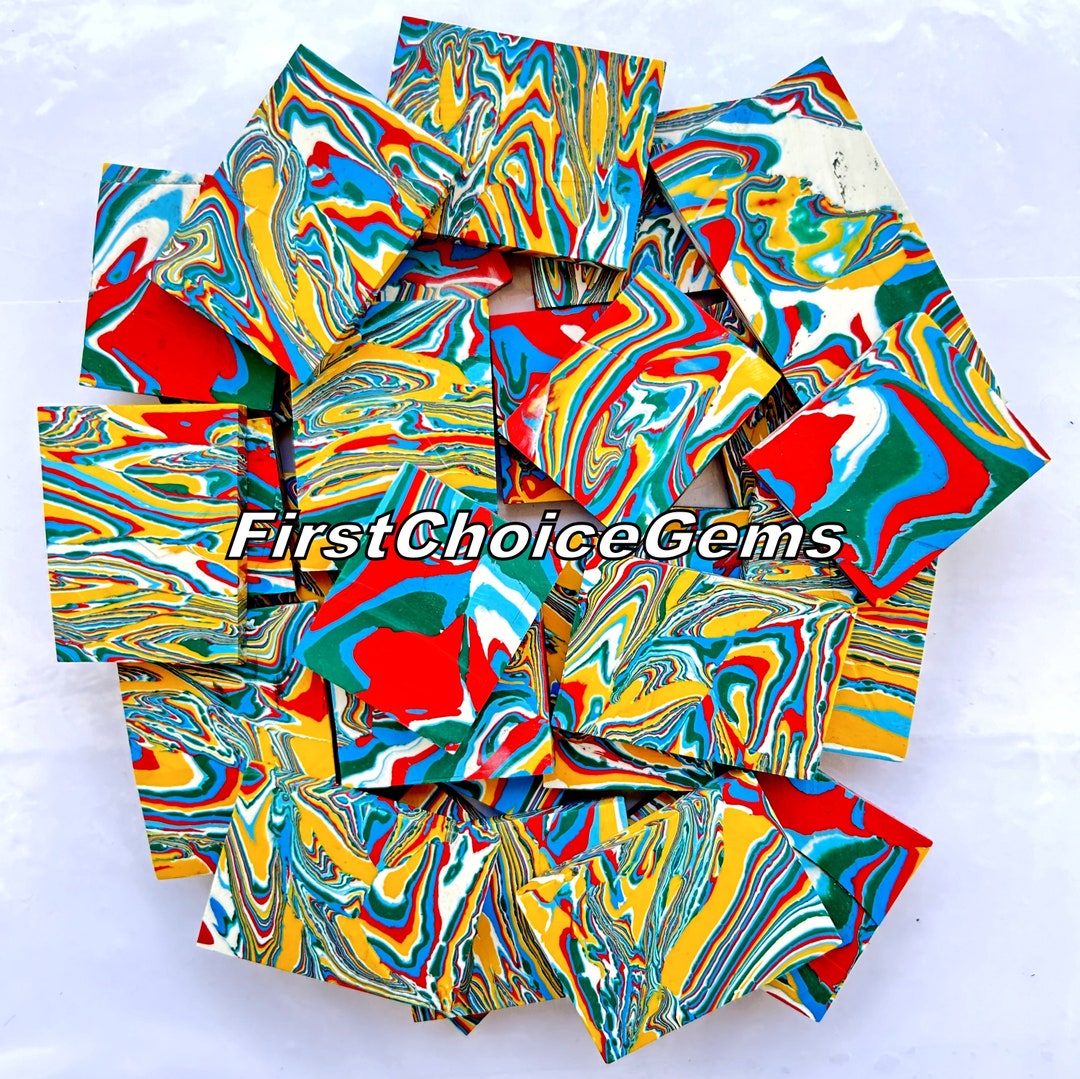 Multi Color Banded Mohave Turquoise Slabs: Jewelry Making Lot - Etsy