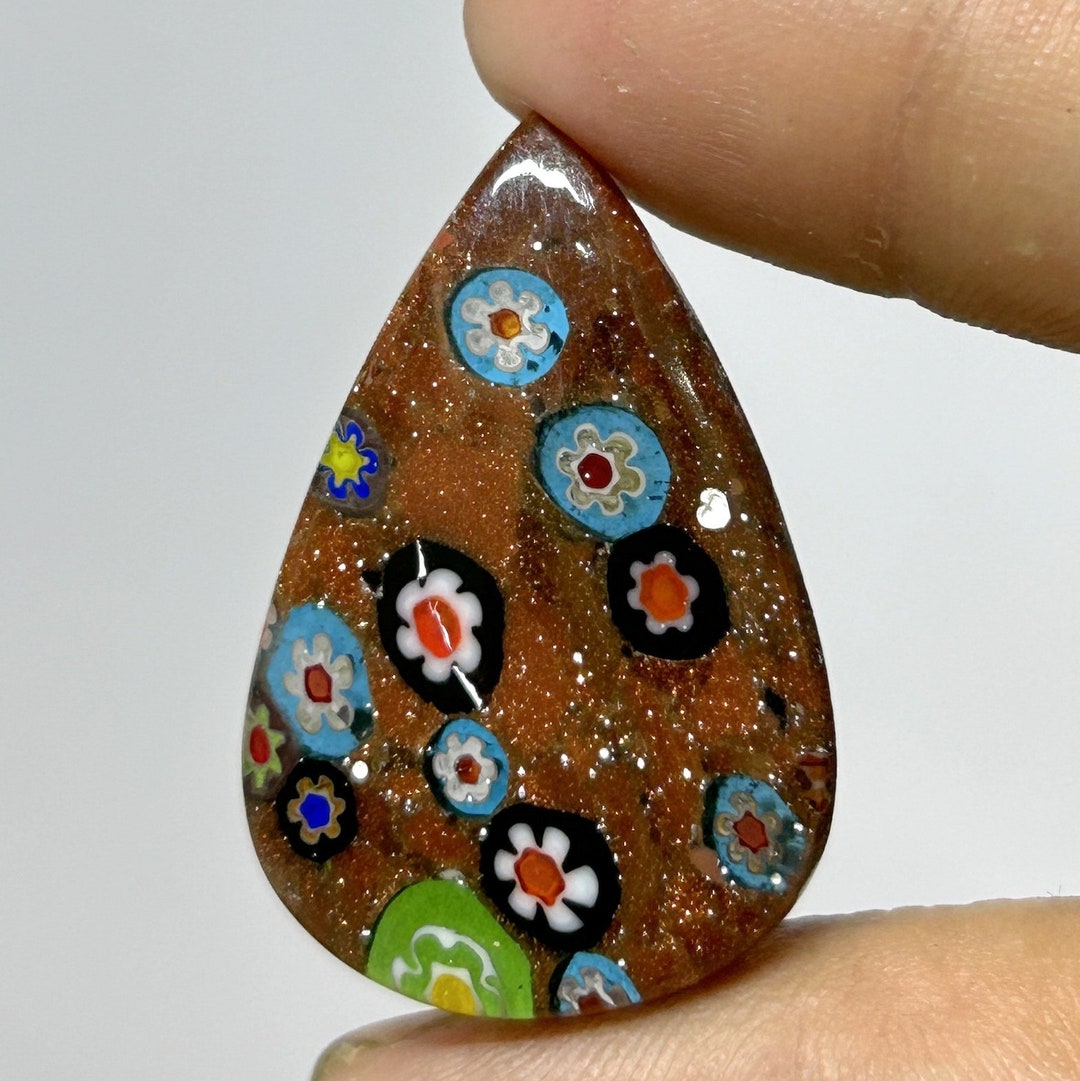 Multi Flower Obsidian - Pear Shape Multi Flower Obsidian for Making ...