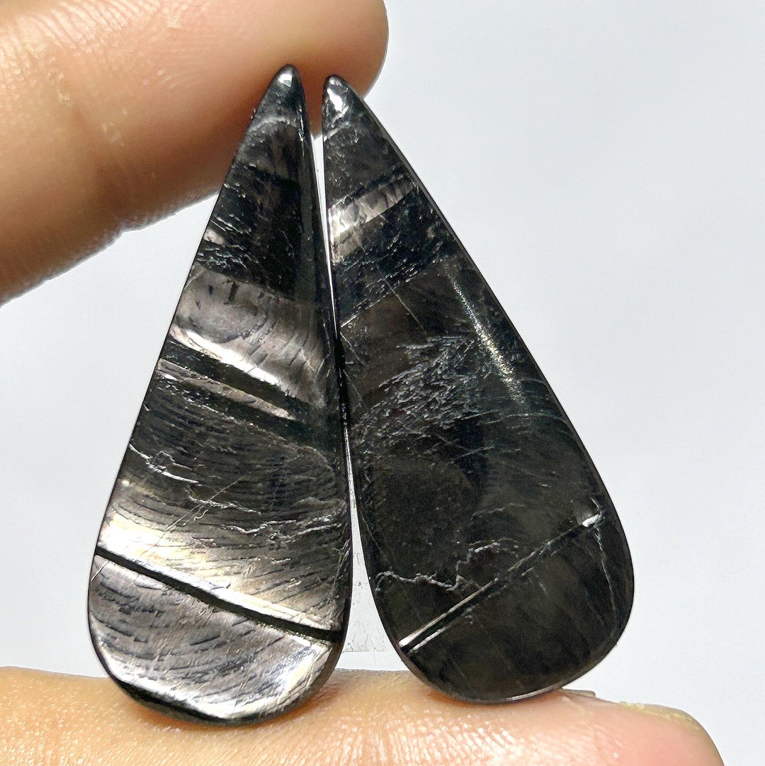 Hypersthene Pair - Pear Shape Hypersthene Gemstone Pair for Making ...