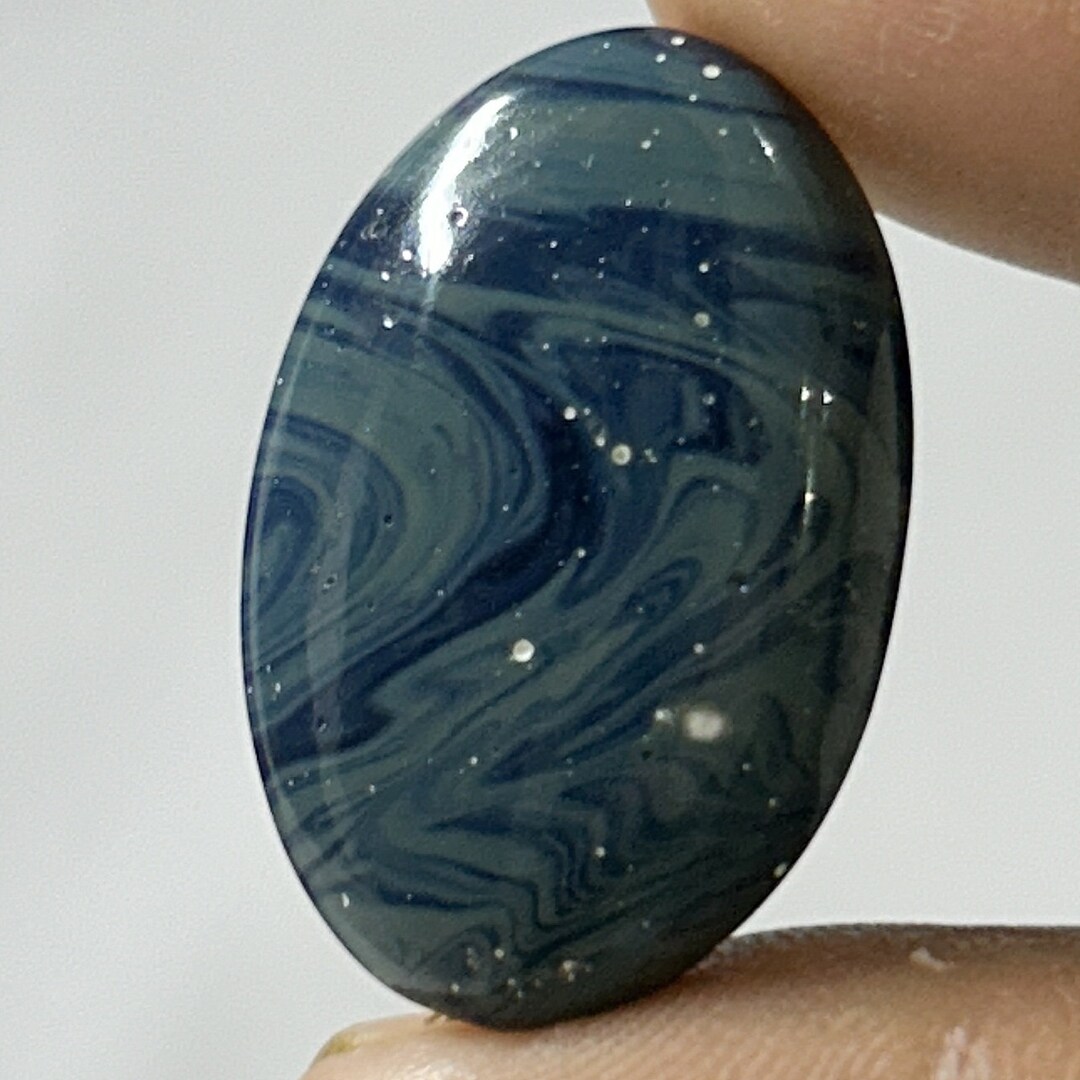 Oval Blue Leland Obsidian Gemstone – Jewelry Making (27x19x6mm) - Etsy