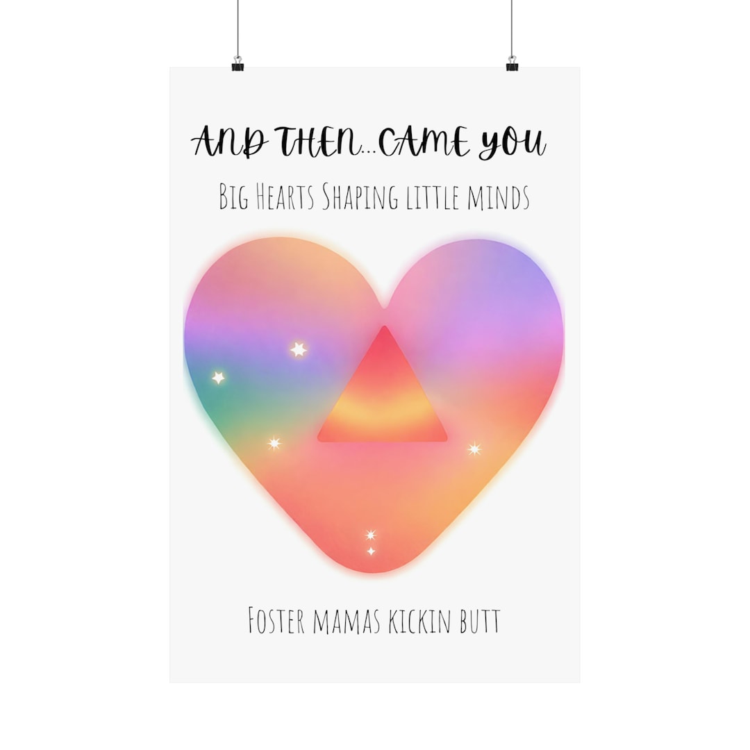 Big Heart Foster Care Vertical Poster, Adoption Day Kids, Adoption Gift ...