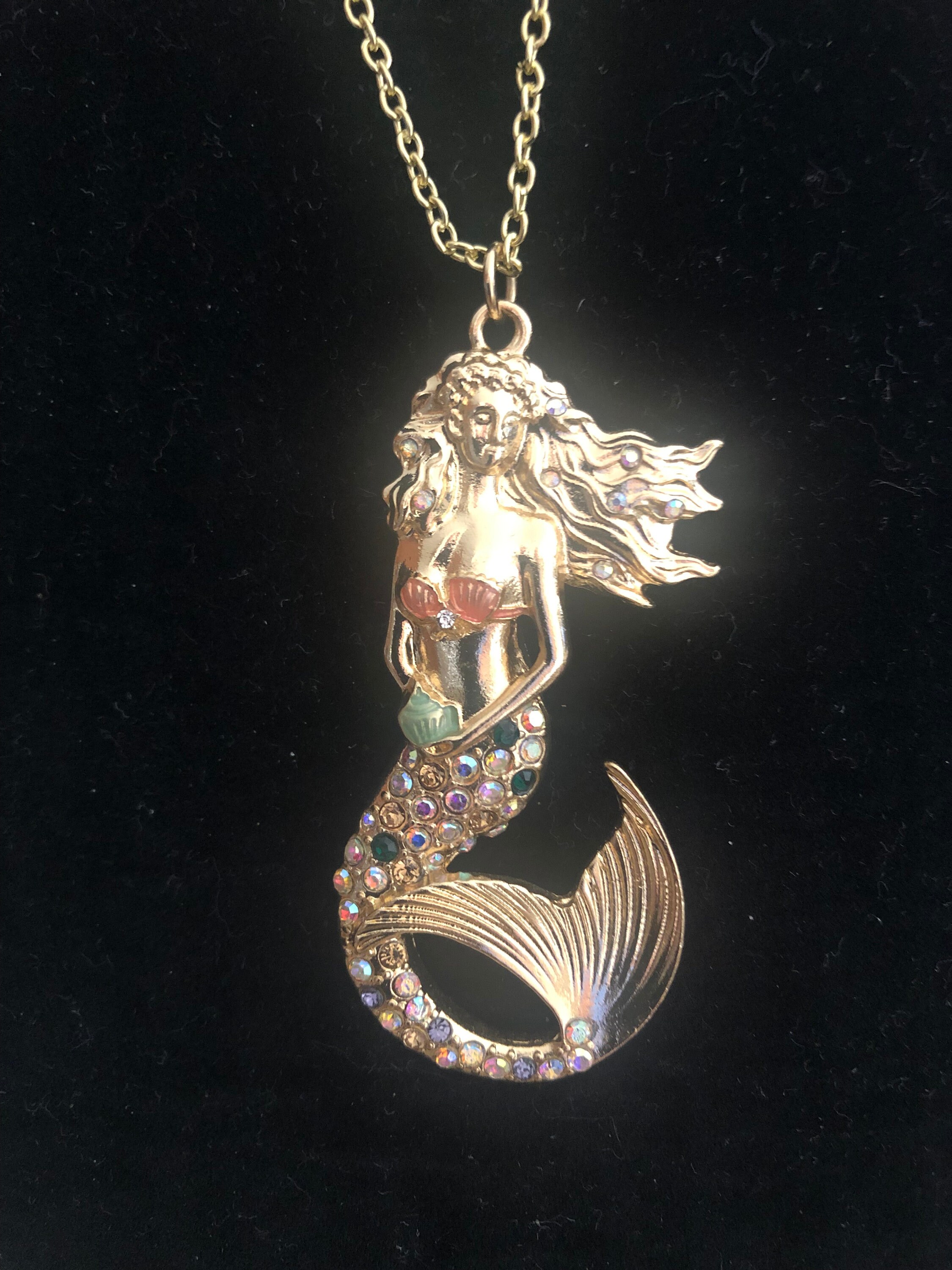 Mermaid Pendant Necklace - Etsy