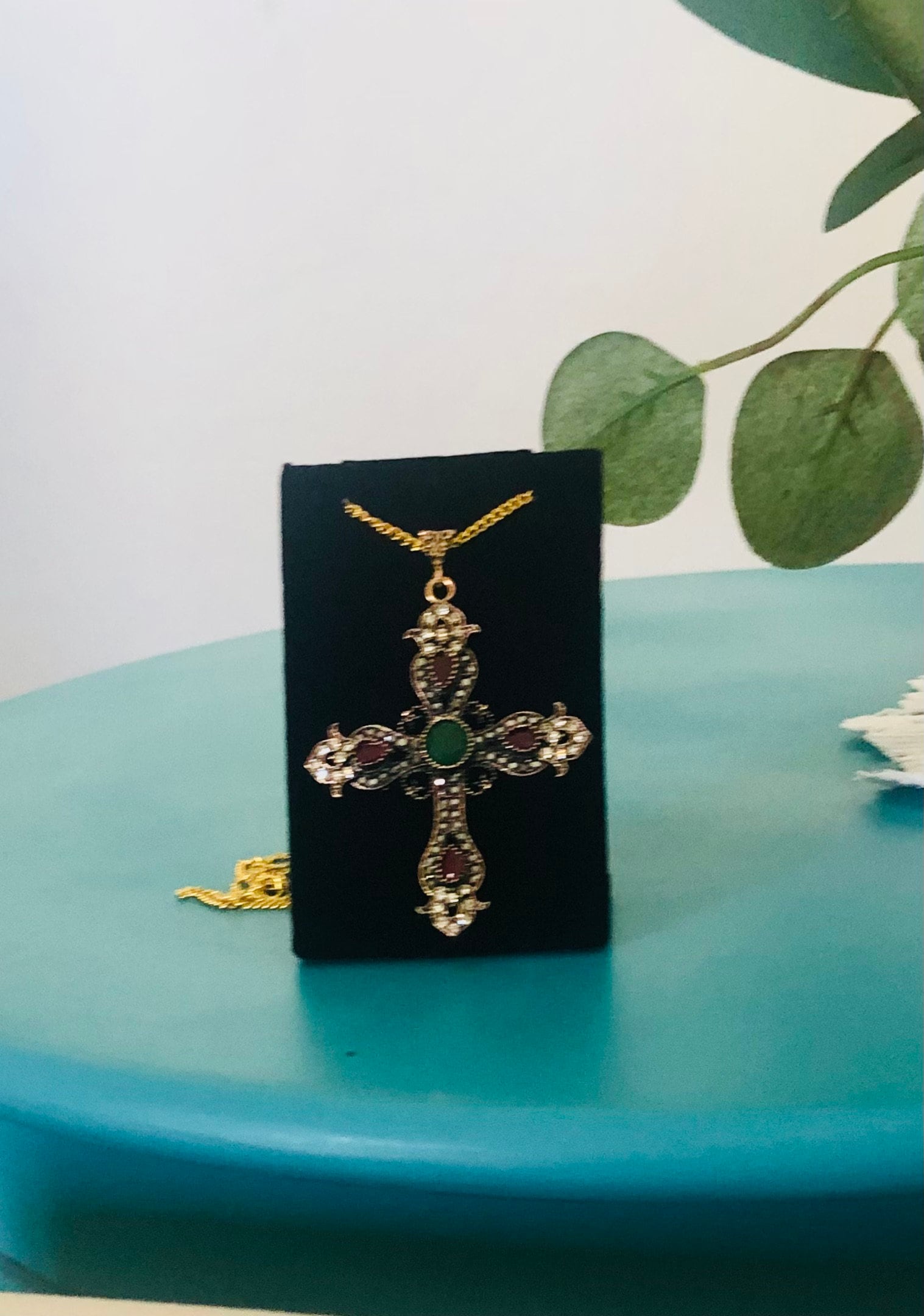 Baroque Cross Pendant Necklace - Etsy