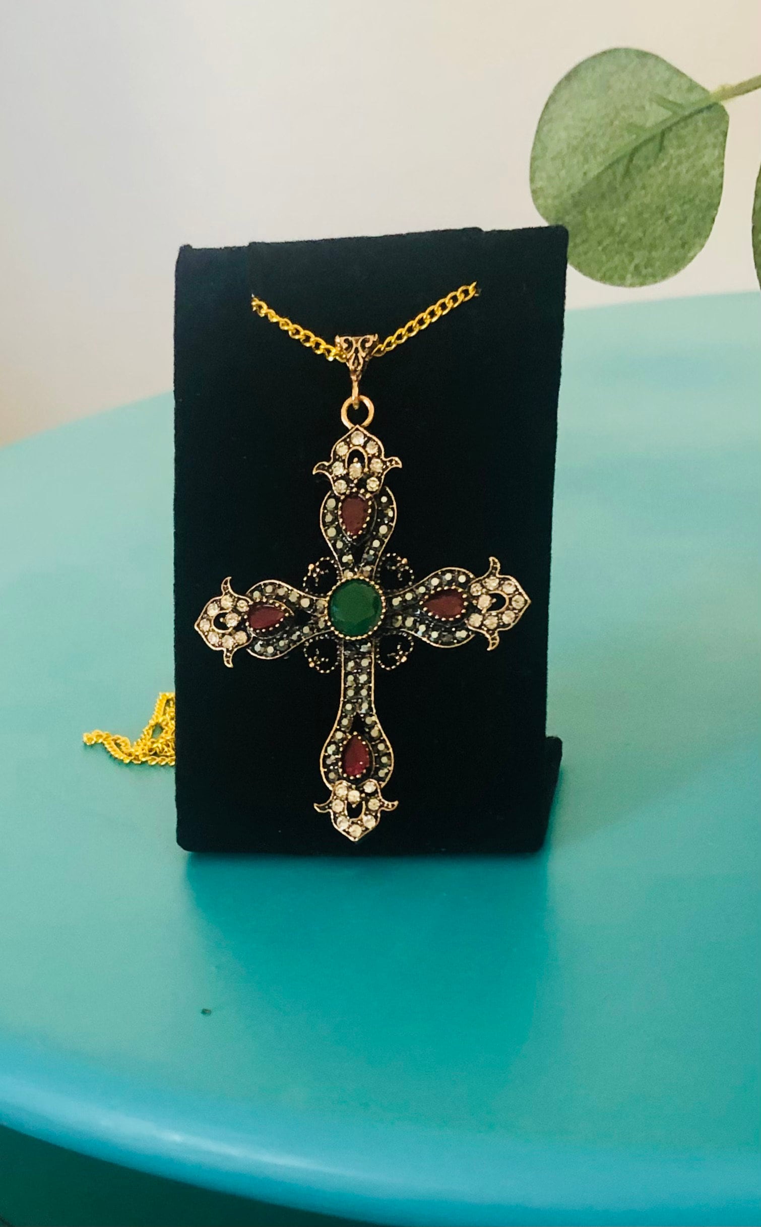 Baroque Cross Pendant Necklace - Etsy