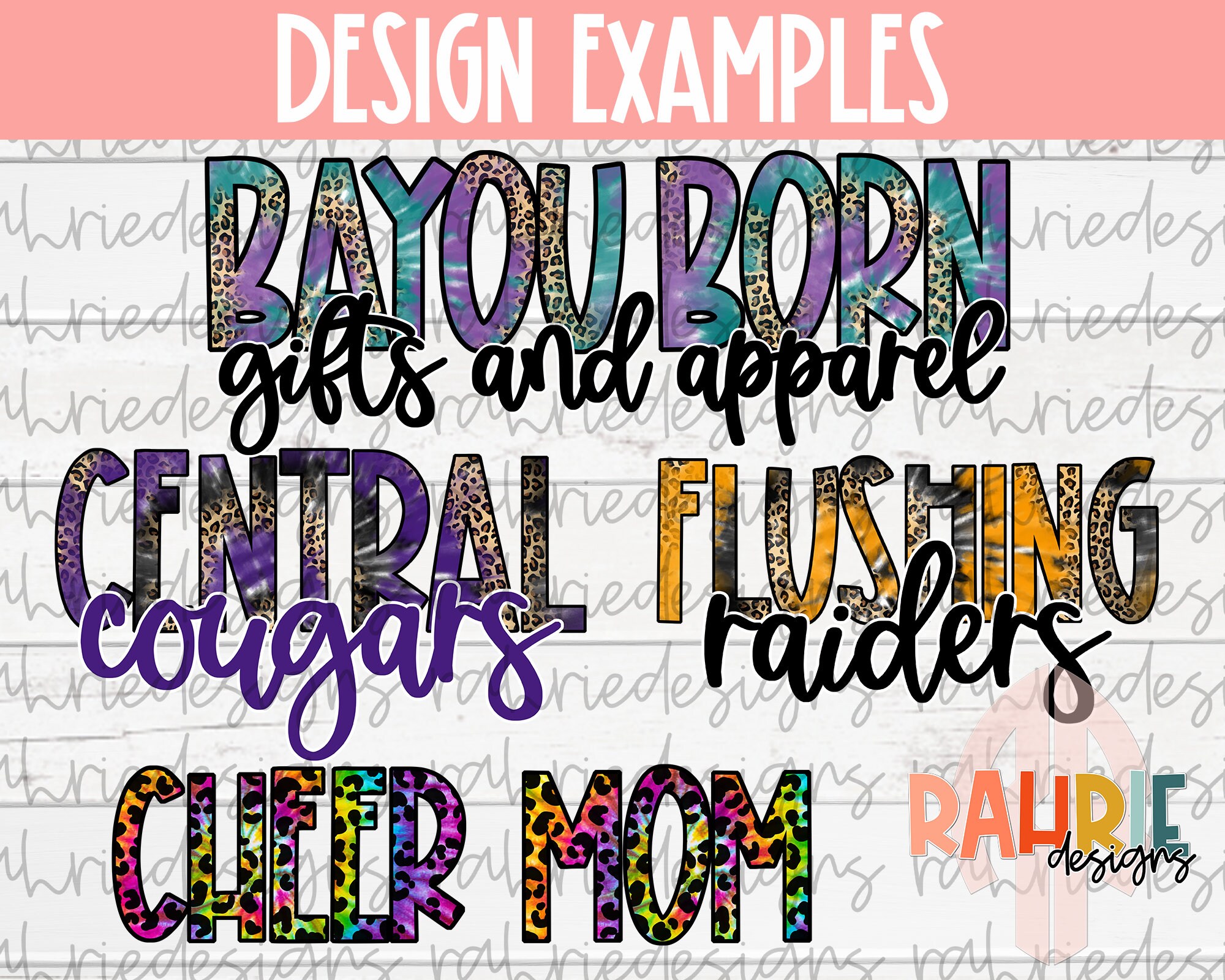 CUSTOM Sublimation Design PNG / School Mascot / Tie Dye - Etsy