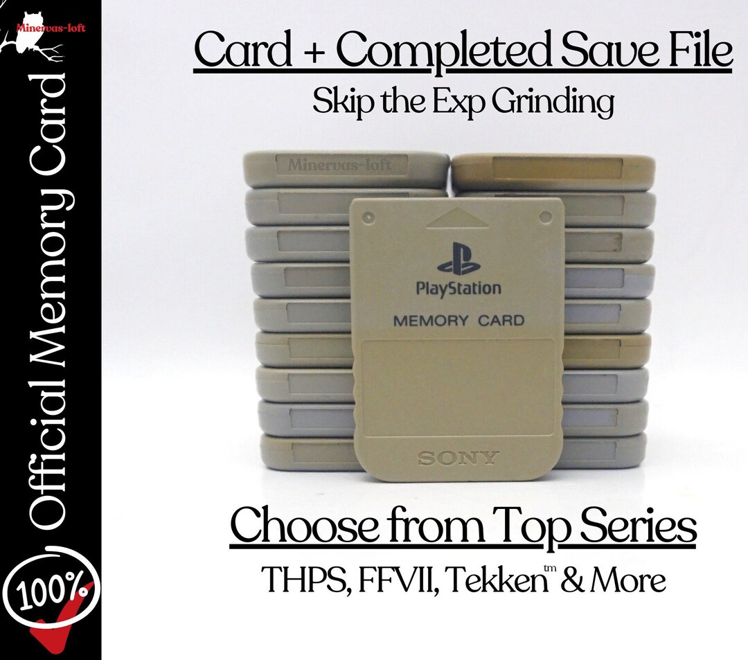 Unlocked OEM PS1 Memory Card With Save Files for Retro Classics Sony ...
