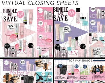 Party Closing Sheets Mary Kay Set Sheets Beauty Experience - Etsy