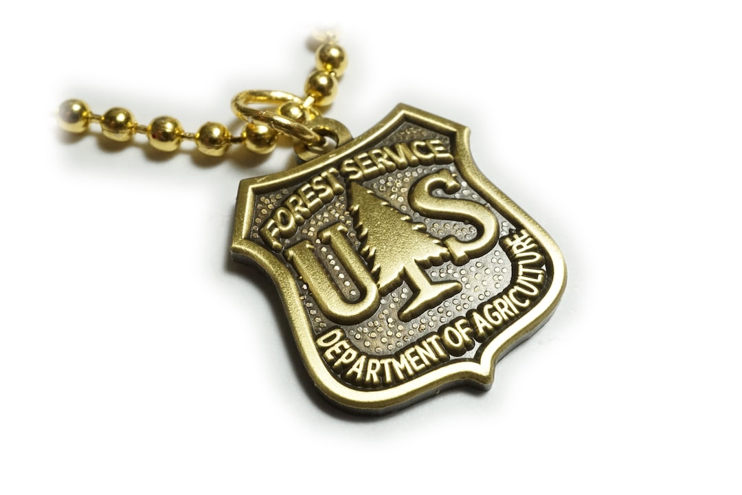 Forest Ranger Necklace Pendant – US Forestry Dept Style Mini Badge ...