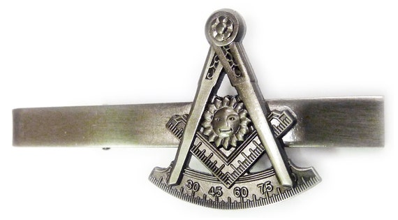 Past Master Mason Freemason Tie Bar Clip & Cufflinks … - Gem