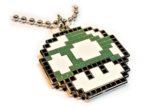 Super Mario World Green Mushroom 1UP Extra Life Power up Charm | Etsy