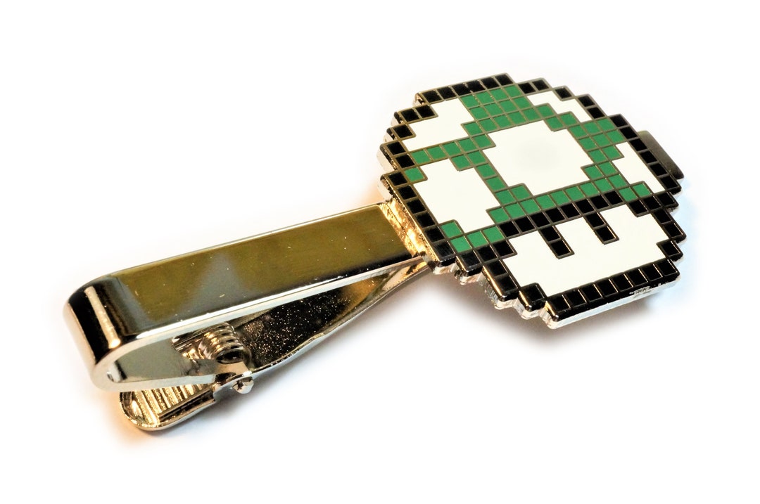 Super Mario World Green Mushroom 1UP Extra Life Power Up Tie Bar Clip ...