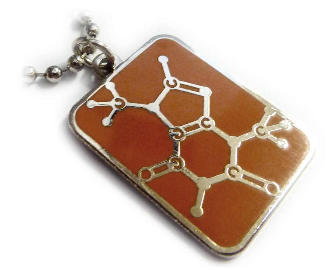 Chocolate Molecule Chemistry Science Charm Pendant Necklace With Ball ...