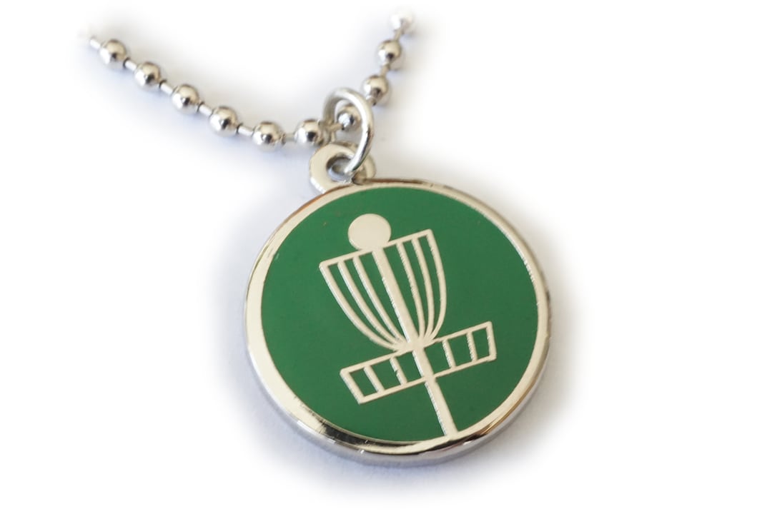 Frisbee Golf Symbol Charm Pendant Necklace With Ball Chain - Etsy