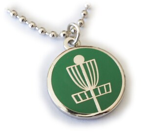 Disc Golf Pendant, Hand Cut Coin, Handmade Coin Jewelry Pendant, Sports ...