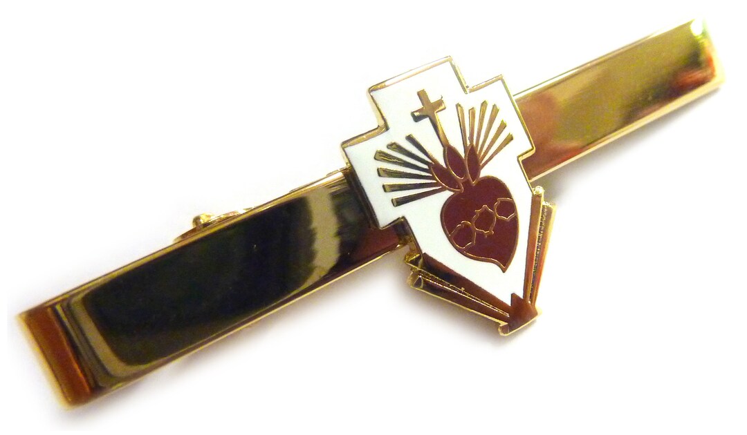 Sacred Heart of Jesus Christ Cross Catholic Tie Bar Clip - Etsy