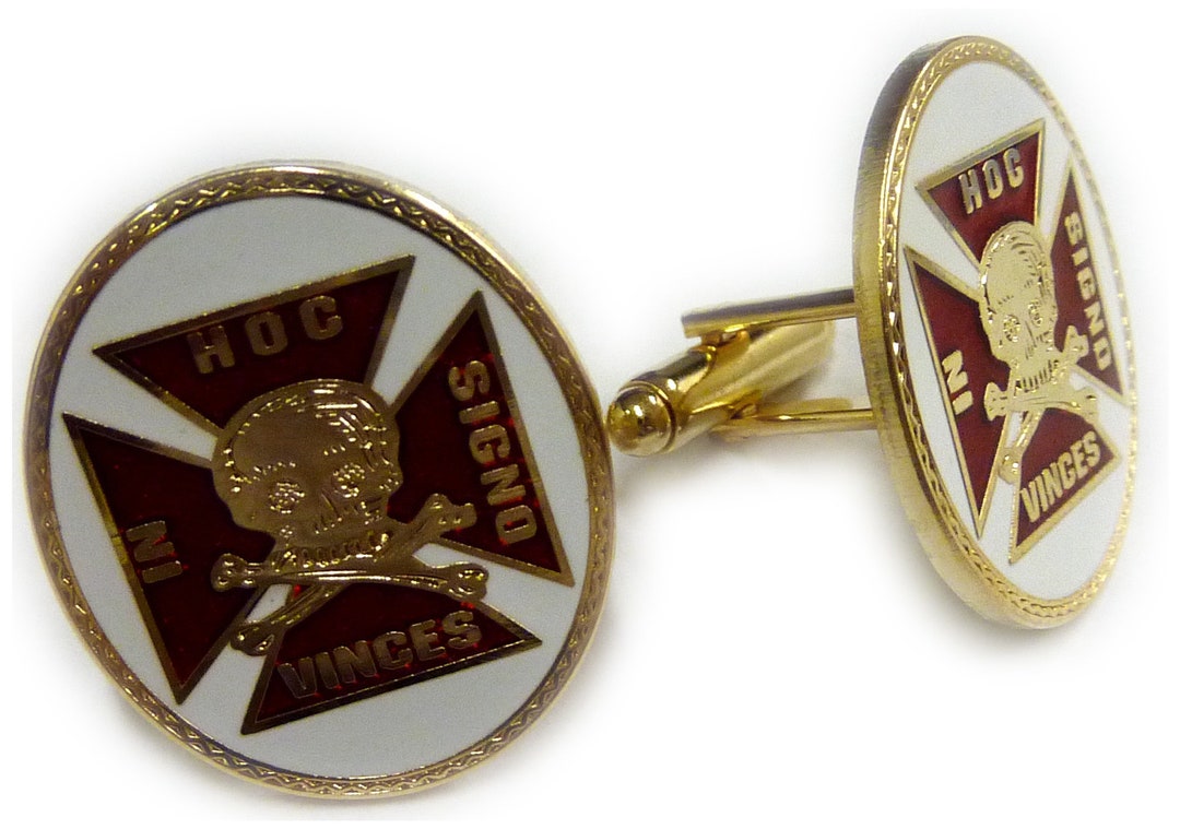 Templar Knights Skull Cross Freemason Masonic Cufflinks Cuff Links - Etsy