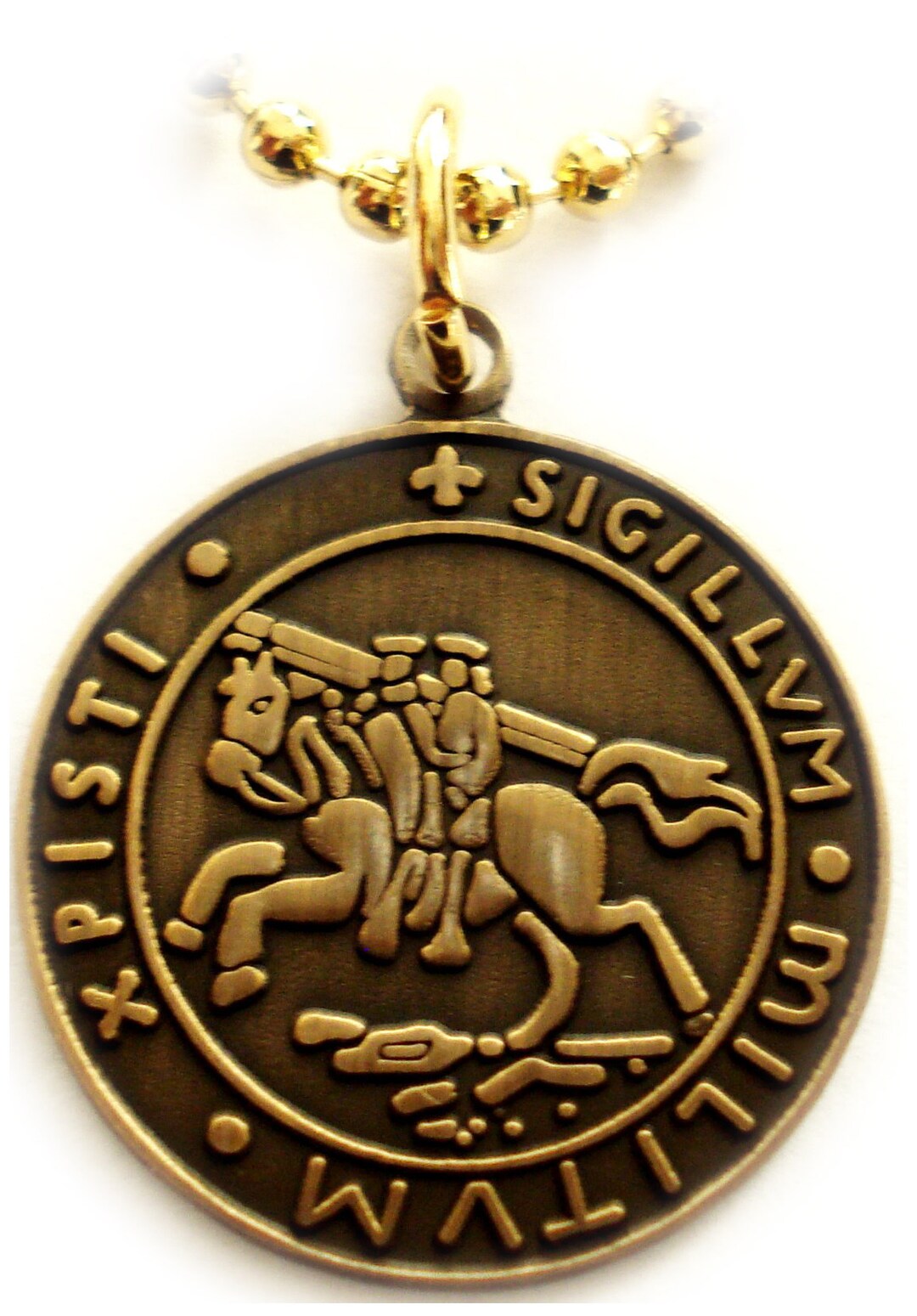 Seal of the Templar Knights Freemason Masonic Charm Pendant Necklace ...