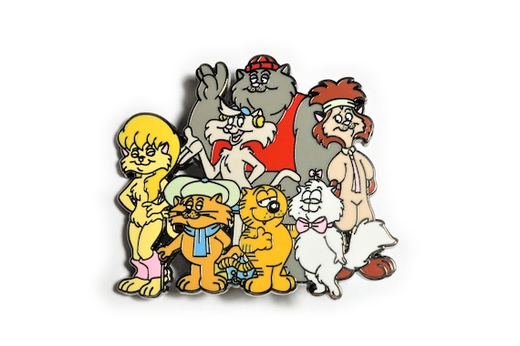 Heathcliff Gang Jumbo Cartoon 80s Lapel Pin Etsy