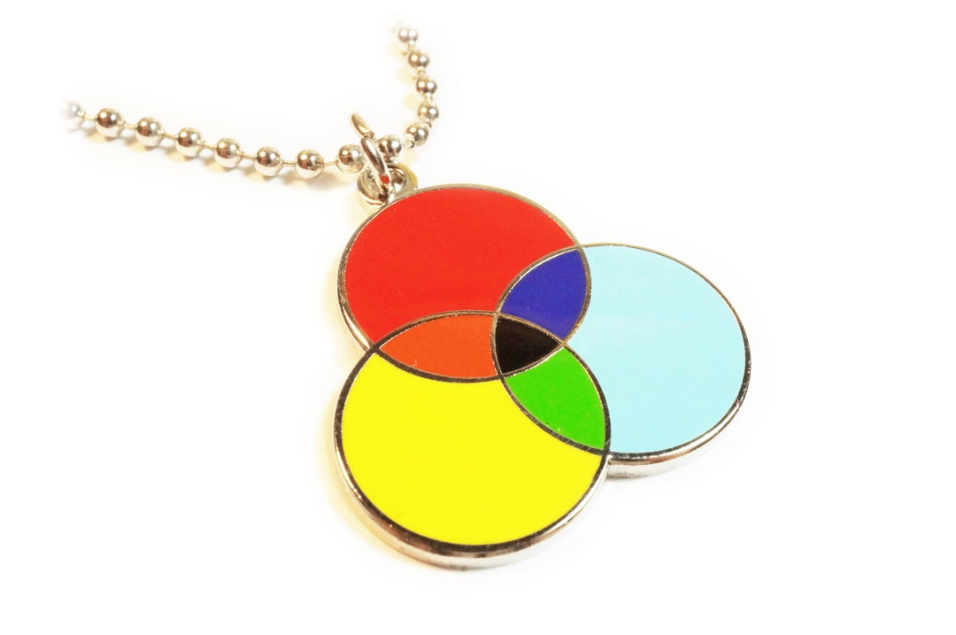 CMYK Color Wheel Graphic Designer Artist Fashion Charm Pendant Necklace ...