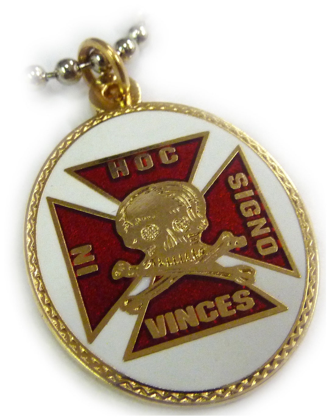 Templar Knights Skull Cross Freemason Masonic Charm Pendant Necklace ...