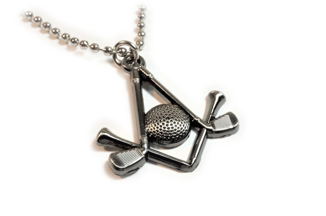 Golf Freemason Masonic Mashup Lodge Charm Pendant Necklac With Chain - Etsy