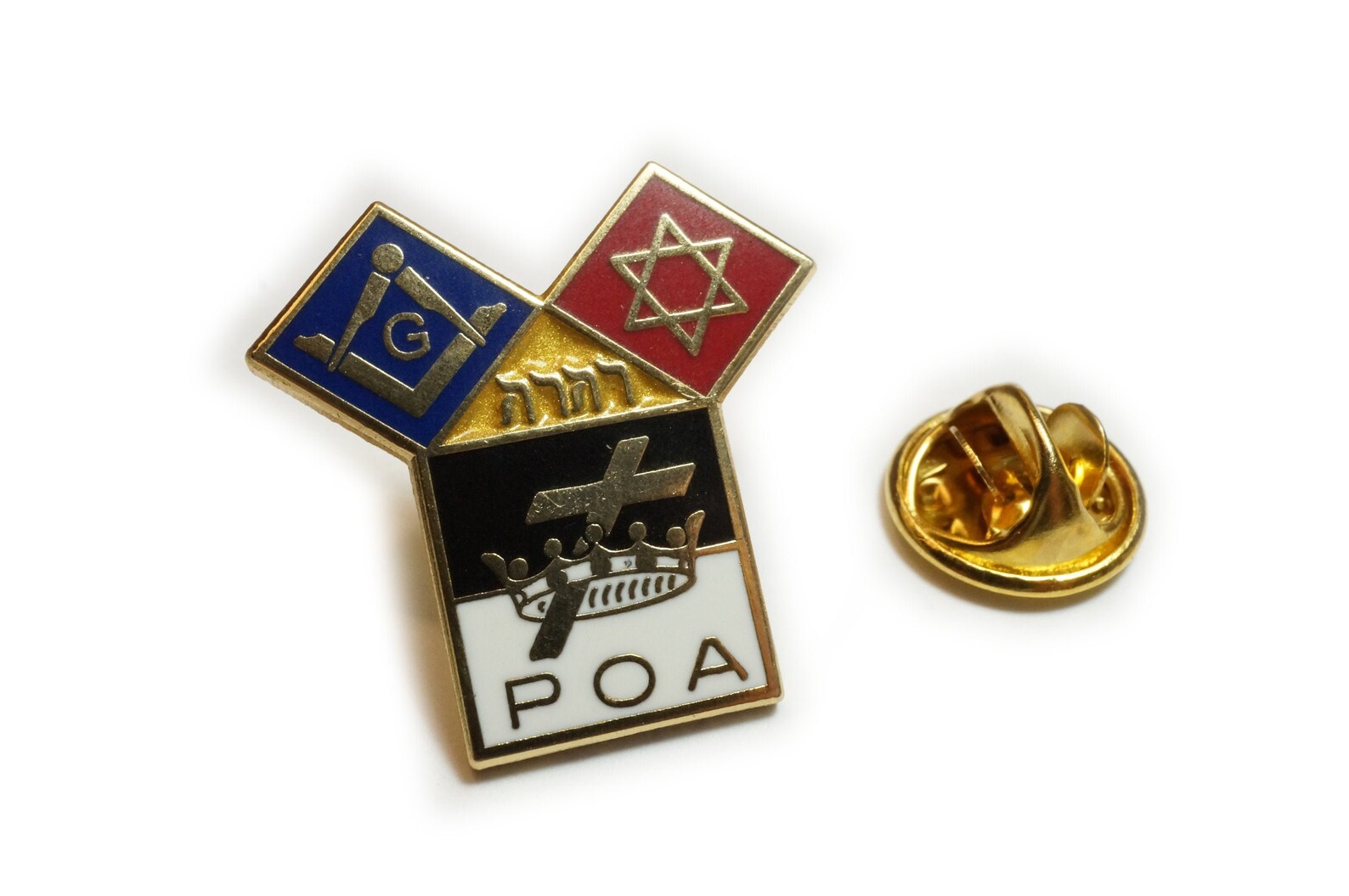POA Jewish Star of David Freemason Masonic Hat Jacket Tie Tack | Etsy