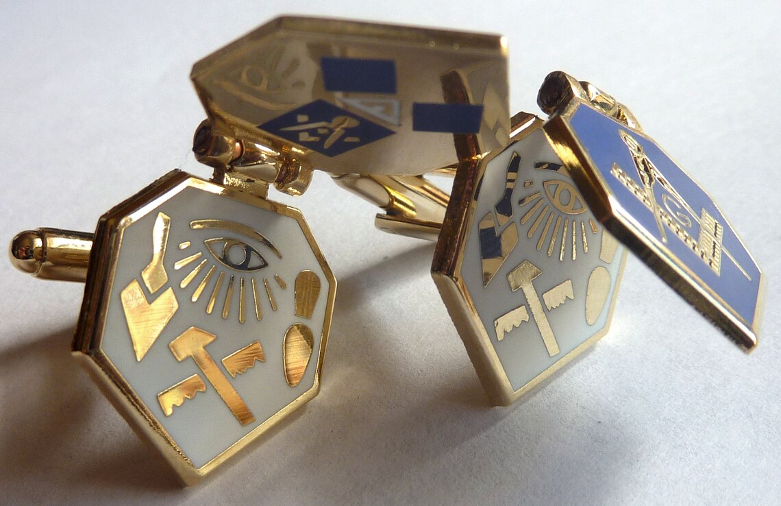Hinge Flip Working Tools Freemason Masonic Cufflinks Cuff - Etsy