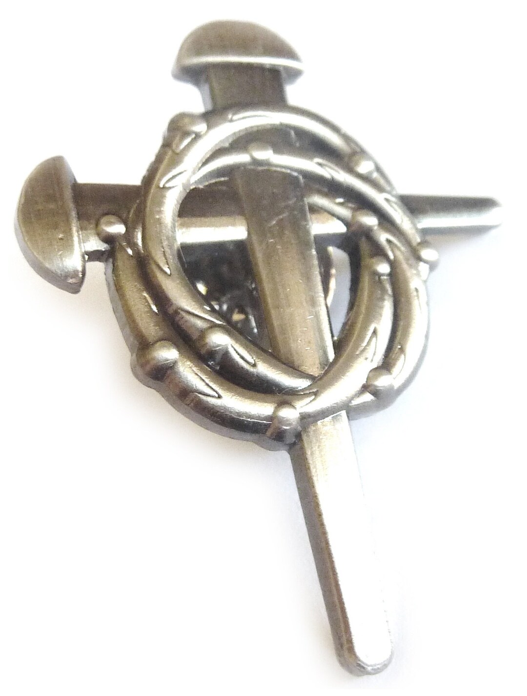 Crucifix Christian Nails Crown of Thorns Cross Jesus Christ Biker Hat ...