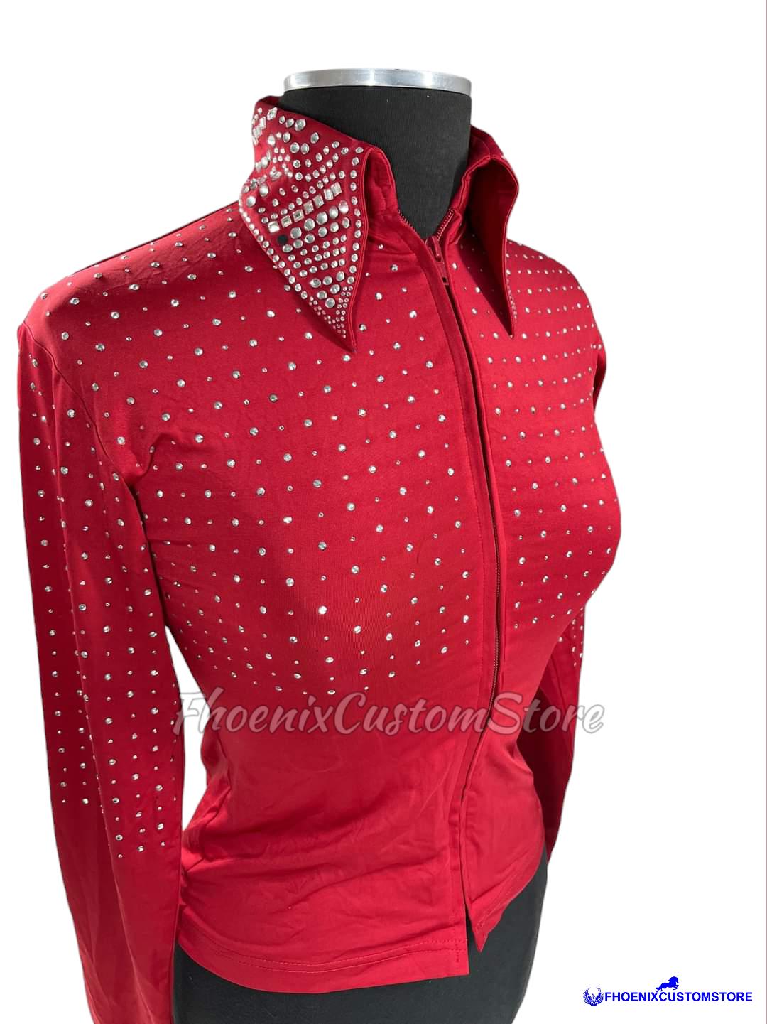 Rhinestone Western Show Shirt: Athletic Fit Horse Showmanship Top - Etsy