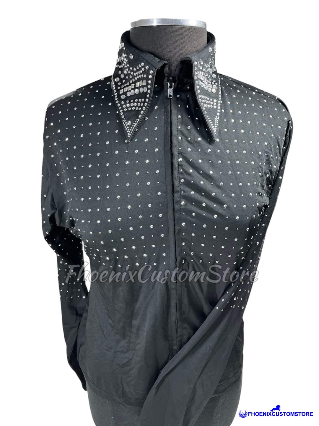 Rhinestone Western Show Shirt: Athletic Fit Horse Showmanship Top - Etsy