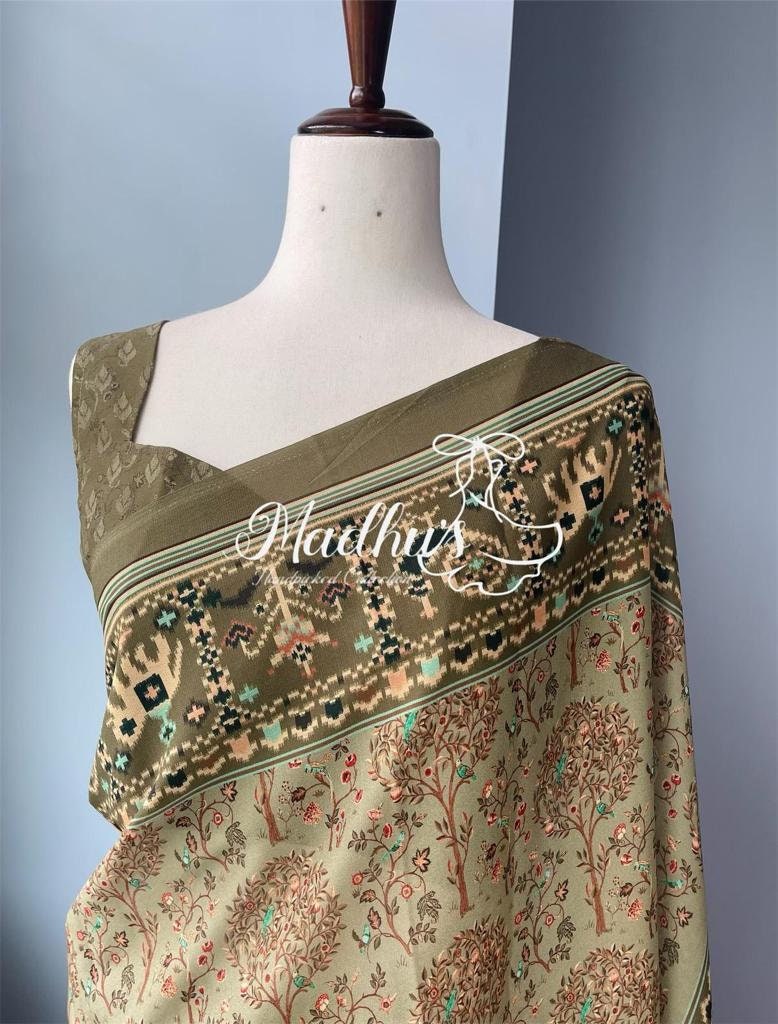 Olive Green Crape - Etsy