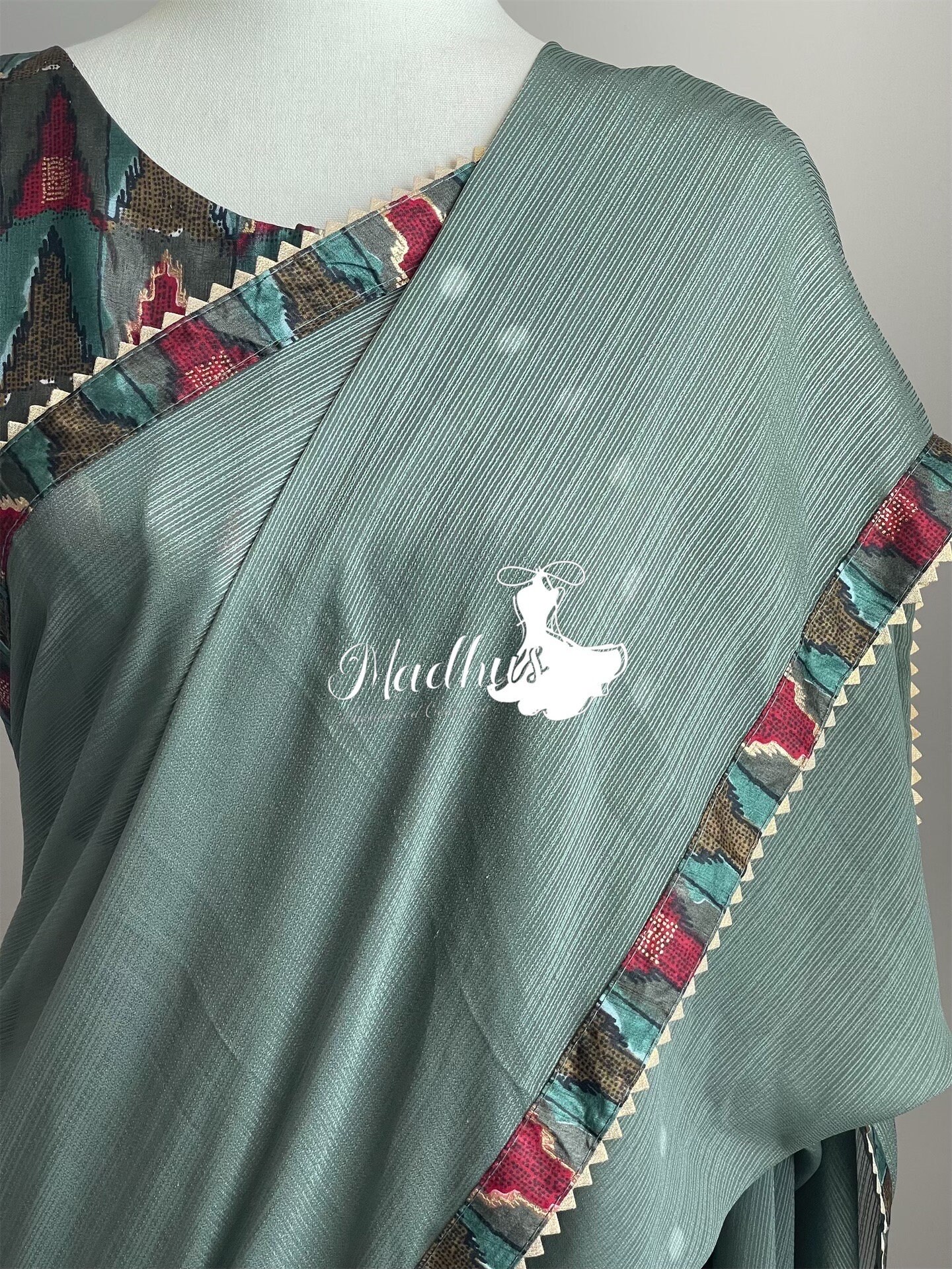 Very Nice Grey Flowy Saree - Etsy