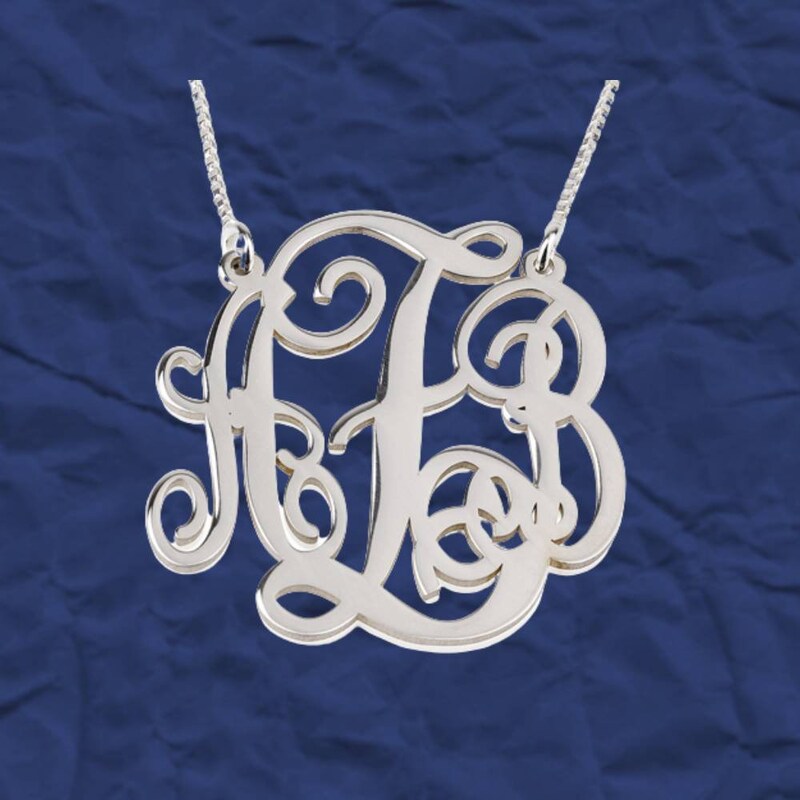 Monogram Necklace - Etsy