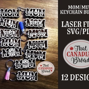 Keychains for Mom/mum, 12 Designs. Laser File, SVG and PDF Formats - Etsy