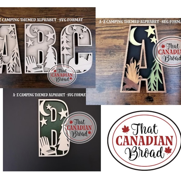 Camping Alphabet - Etsy