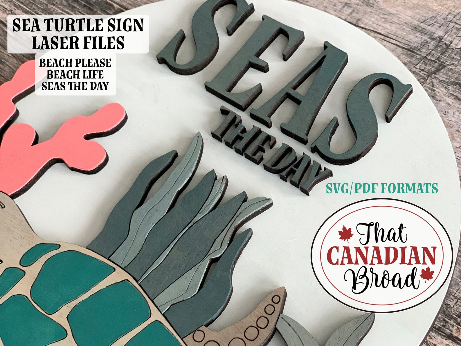 Sea Turtle Laser Cut Sign Set 3 Versions Laser Files - Etsy